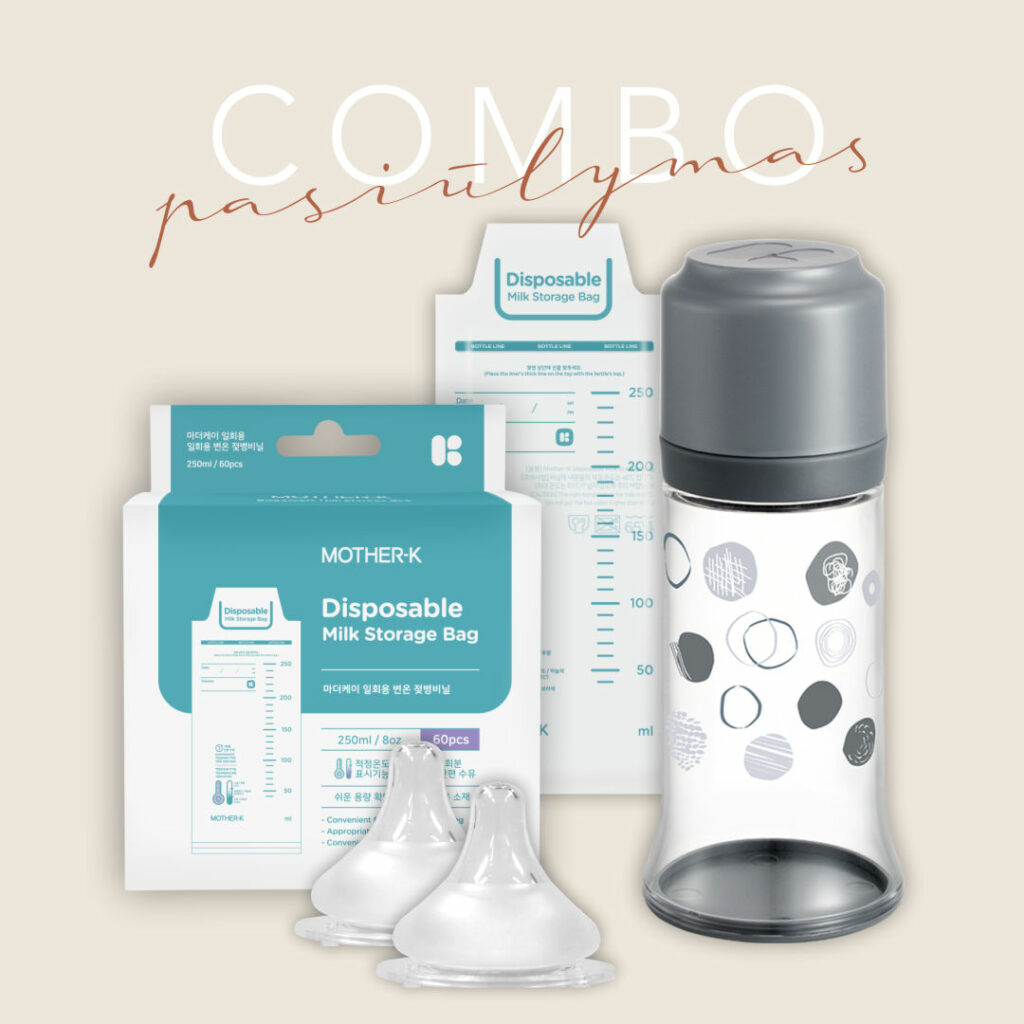 COMBO! Greito paruošimo buteliuko, maišelių ir žindukų rinkinys – MustBee